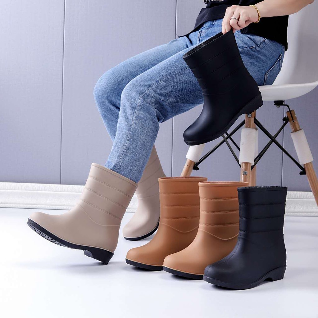 New style rain boots for women, Korean style waterproof, non-slip and ...