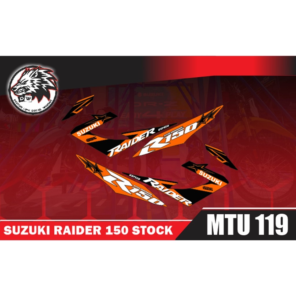 SUZUKI RAIDER R150 DECAL STAR EDITION, PREMIUM DECAL EASY INSTALL decal ...
