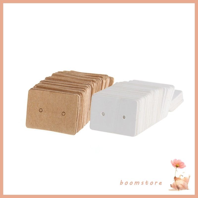 Boom 100x Paper Earring Tags Mini Rectangle Ear Stud Display Cards ...