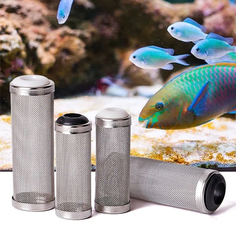 Aquarium Inflow Inlet Filter Stainless Basket Mesh Net Filter Guard ...