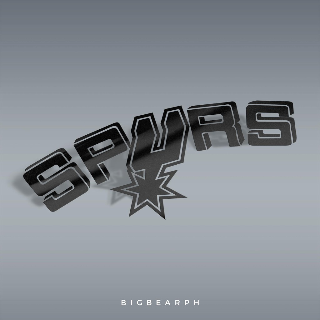 San Antonio Spurs Logo Vinyl Cutout Car Sticker - Weatherproof and ...