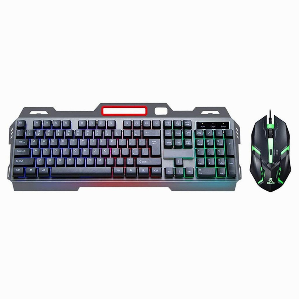 Metal Sense Wired RGB Gaming Keyboard & Mouse Set | Backlit Luminous ...