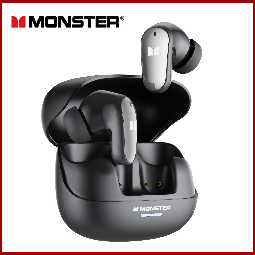 Monster MQT52 Wireless Earphones Bluetooth 5.4 HD Call Noise Cancelling ...