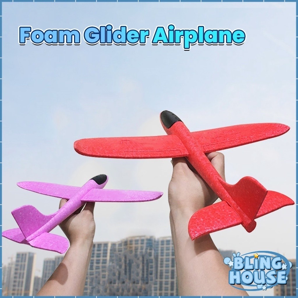 Bling Foam Plane Glider Hand Throw Airplane Light Inertial EPP Bubble ...