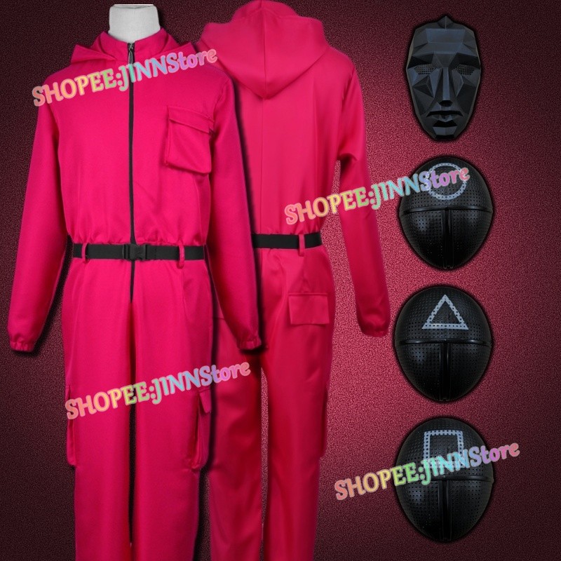 - JINN - SQUID GAME NPC Cosplay Costume Game Manager Cosplay Jumpsuit ...