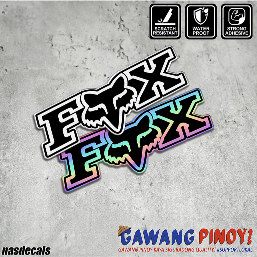 Sticker for Motorcycle Fox Vinyl Sticker Waterproof Decal Holographic ...