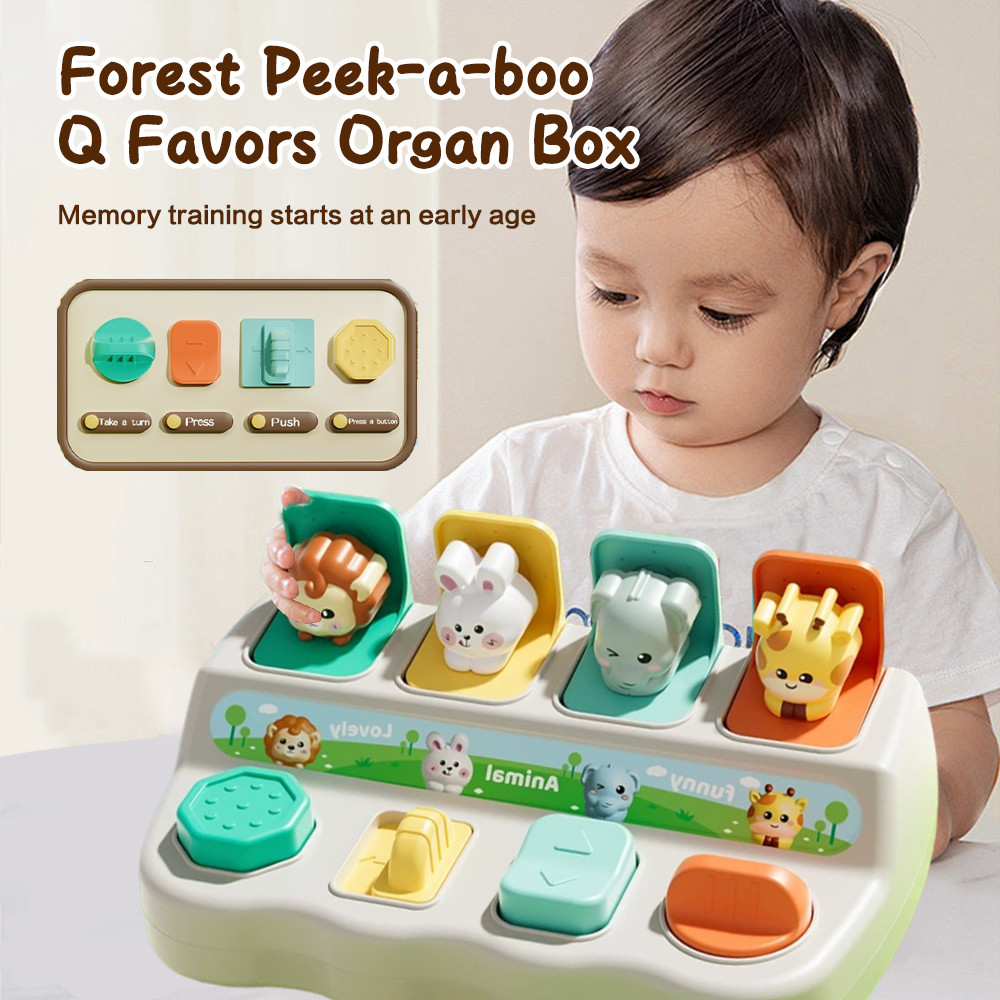Music Hide and Seek Animal Pop Switch Box Preschool Puzzle Toy Fine ...