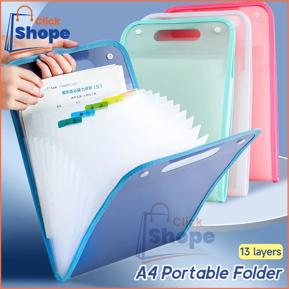 CLICK SHOPE 13 Layer Folder File Organizer Document Storage Test Paper ...