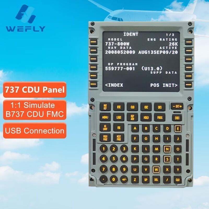 Wefly B737 CDU FMC Flight Sim Avionics CS Route Control Panel Cockpit ...