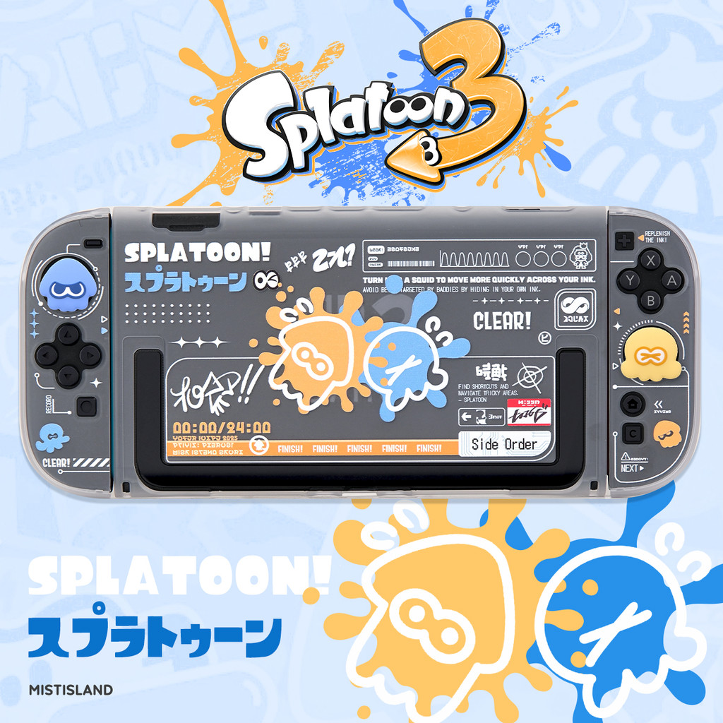 Splatoon 3-themed Semi-transparent Frosted Hard Protective Case for ...