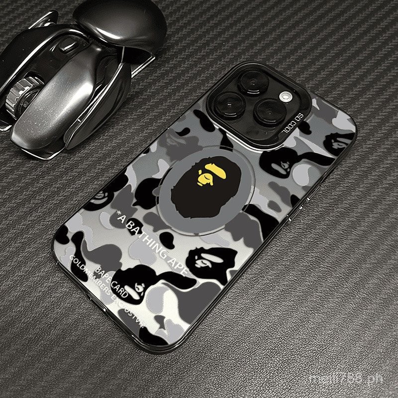 Bape Camouflage for men phone case iPhone 16/15 promax IMD color silver ...