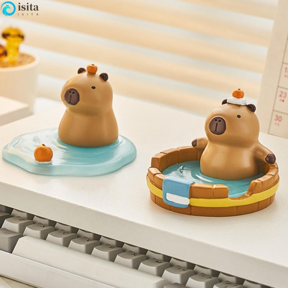 ISITA Capybara Phone Holder, Crocodile Animal Figurines Capybara Mobole ...