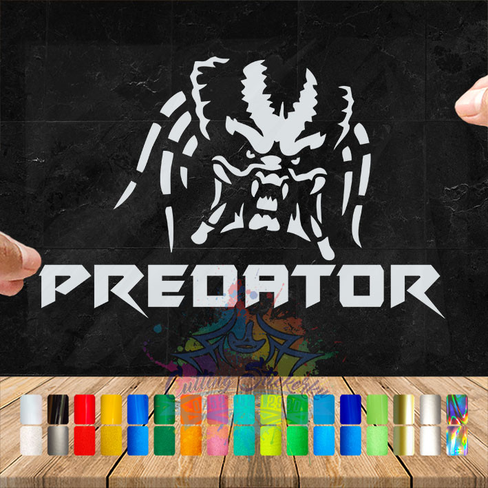Cutting Predator Stickers, Motorcycle Car Variations, Body Visor ...