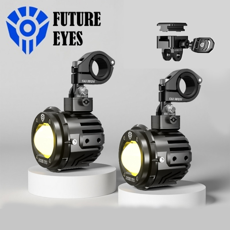 FUTURE EYES F20P Motorcycle LED Spotlight High and Low Beam Safety ...