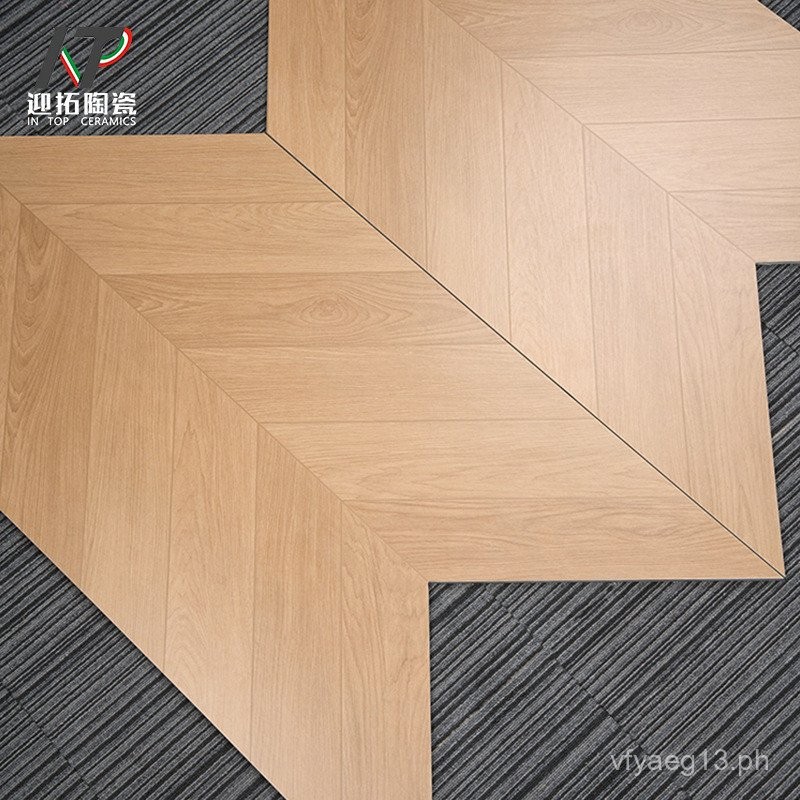Diamond-Shaped Fishbone Wood Grain Tile Retro Irregular ...