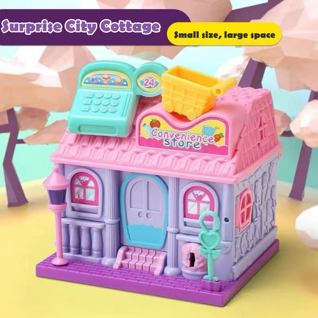 Children Mini Villa Interactive Mini Villa Toy Surprise Toy Cabin ...