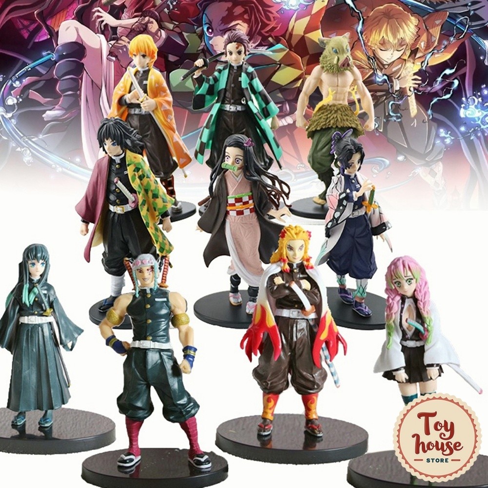 TH Demon Slayer Figure Set Tanjirou Nezuko Kimetsu Figure Children ...