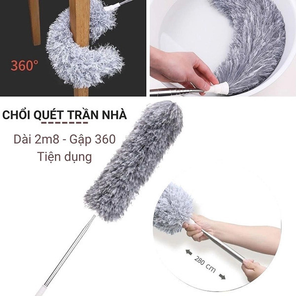 Foldable Ceiling Brush, Dust Cleaner, Smart Ceiling Sweeper | Shopee ...