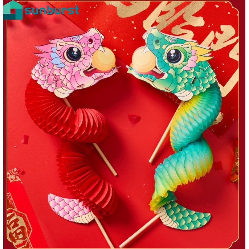 2Pcs Traditional Chinese New Year Snake Garland Paper - Cartoon ...