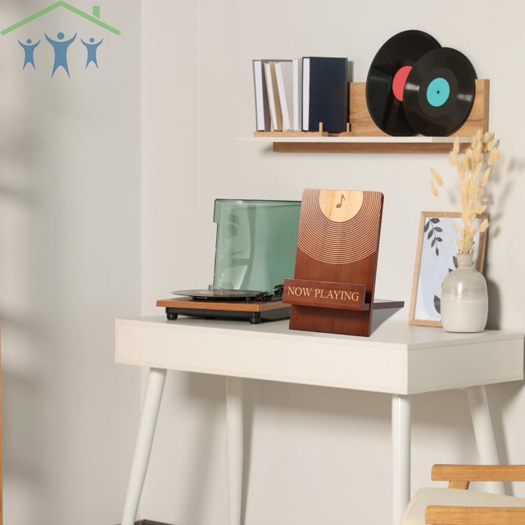 Wood Now Playing Vinyl Record Stand Elegant Record Holder Stand Vintage ...