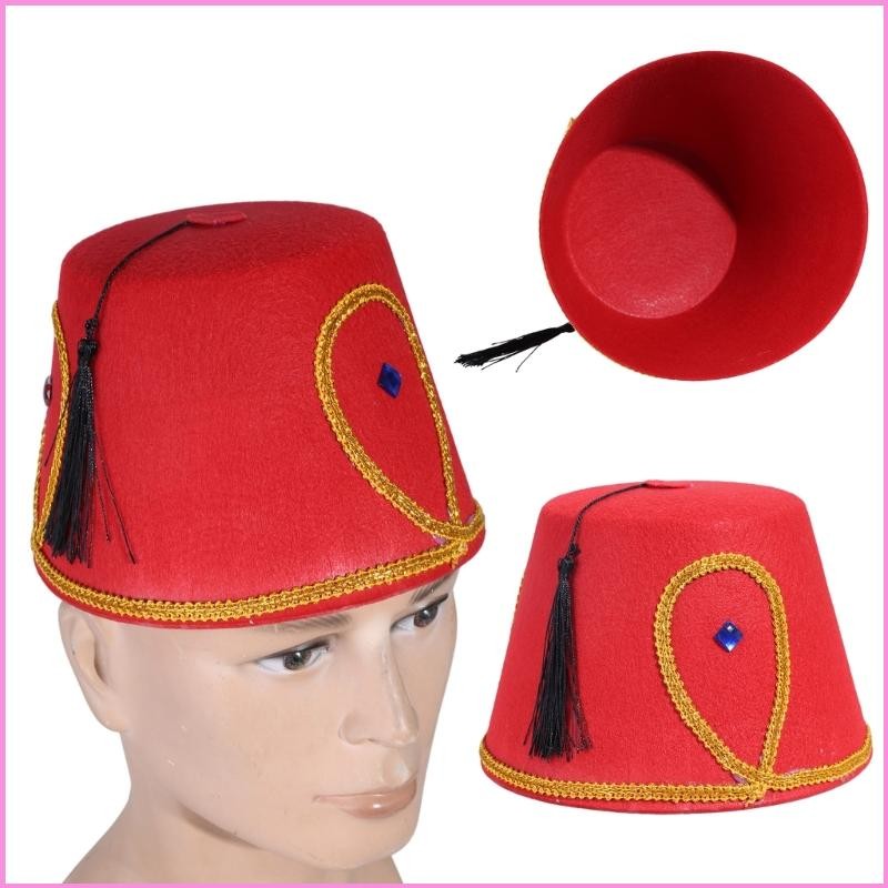 Royal Fez Hat Moroccan Themed Hat Unique Turkish and Moroccan Style ...