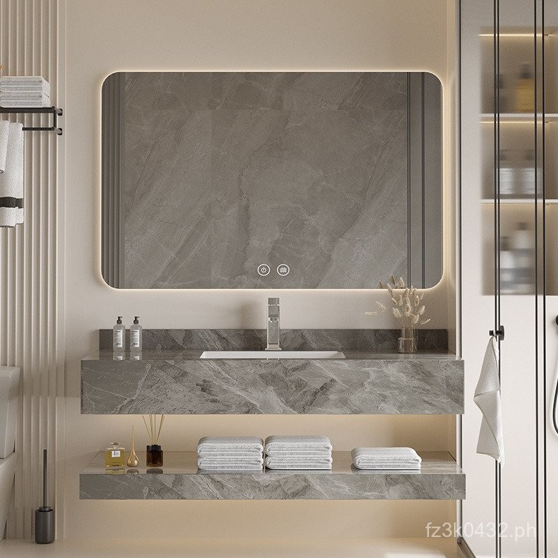 Under-Mounted Seamless Integrated Rock Slab Wash Basin for Bathroom ...