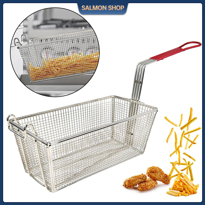 Restaurant Grade Fry Basket Commercial 1-Piece Split Vat Segmented for ...