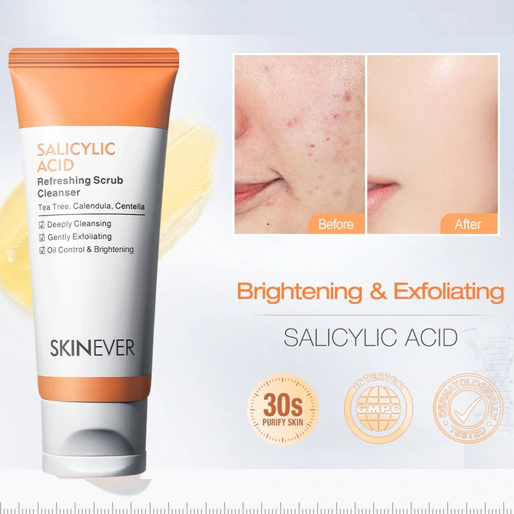 Facial Scrub Cleanser Deep Oil Control Acne Treatment Skin Care ...