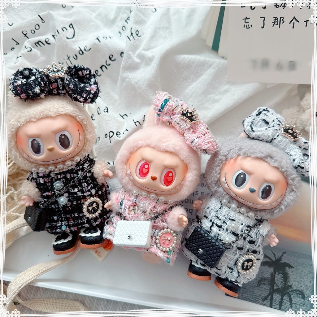 Labubu V1 V2 Doll Clothes Set Fashion Luxury Style Labubu Clothes Skirt ...