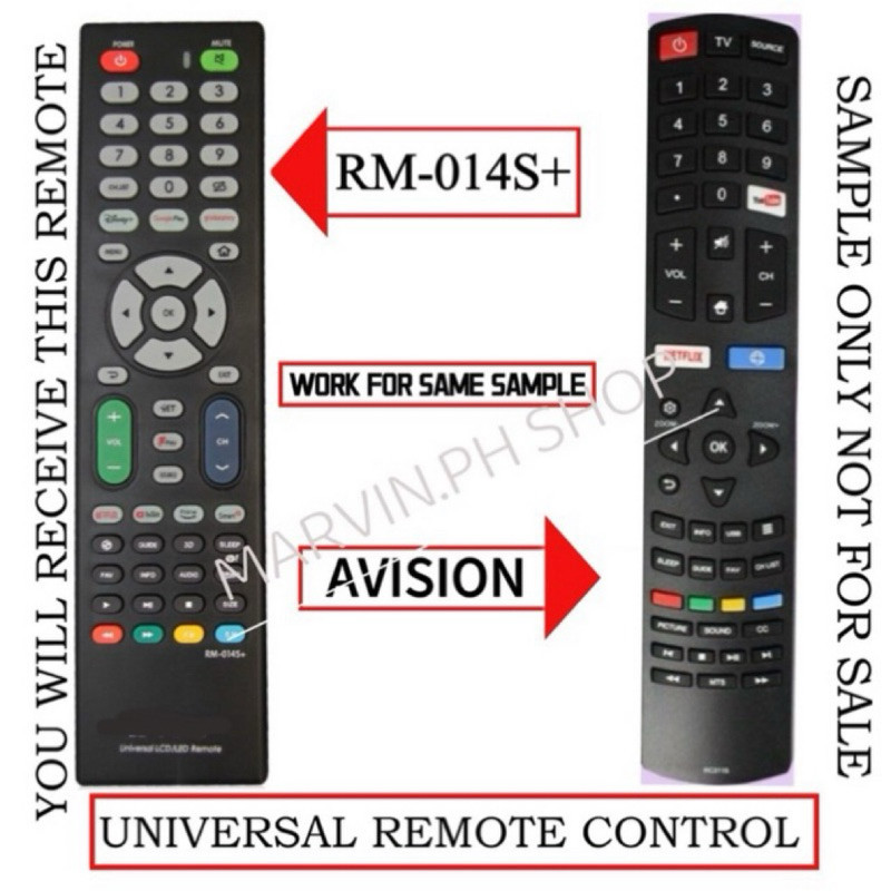 ready to use Universal remote control for AVISION u smart tv remote na ...