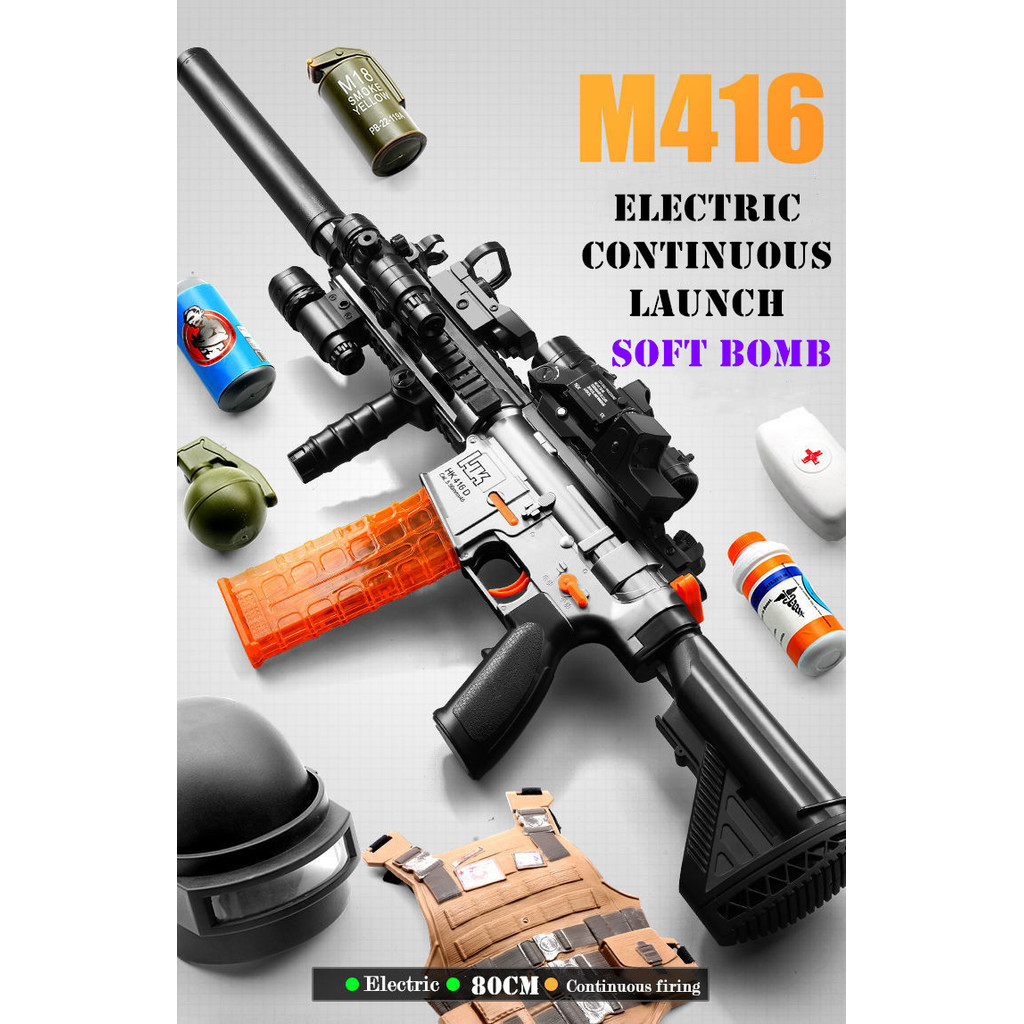 M416 Full Set Electric Soft Bullet Gun M416 Toys Automatic Toys for ...