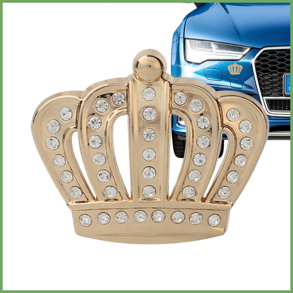Crown Car Emblem Badge Decal Crystal Crown Emblem Badge Decal Bling ...