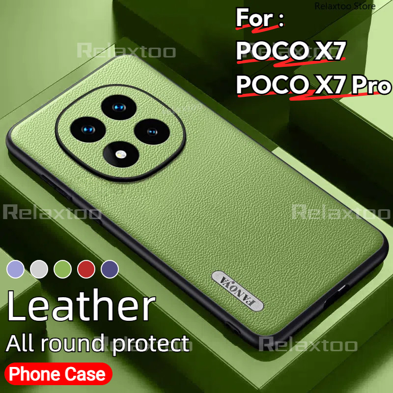 POCOX7 Pro 5G 2025 Matte Leather Texture Casing For For Xiaomi POCO X7 X7Pro PocoX7 Pro ...