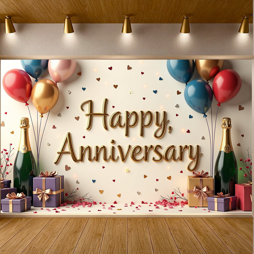 Anniversary Celebration Backdrop Sign Event Party Decoration ...