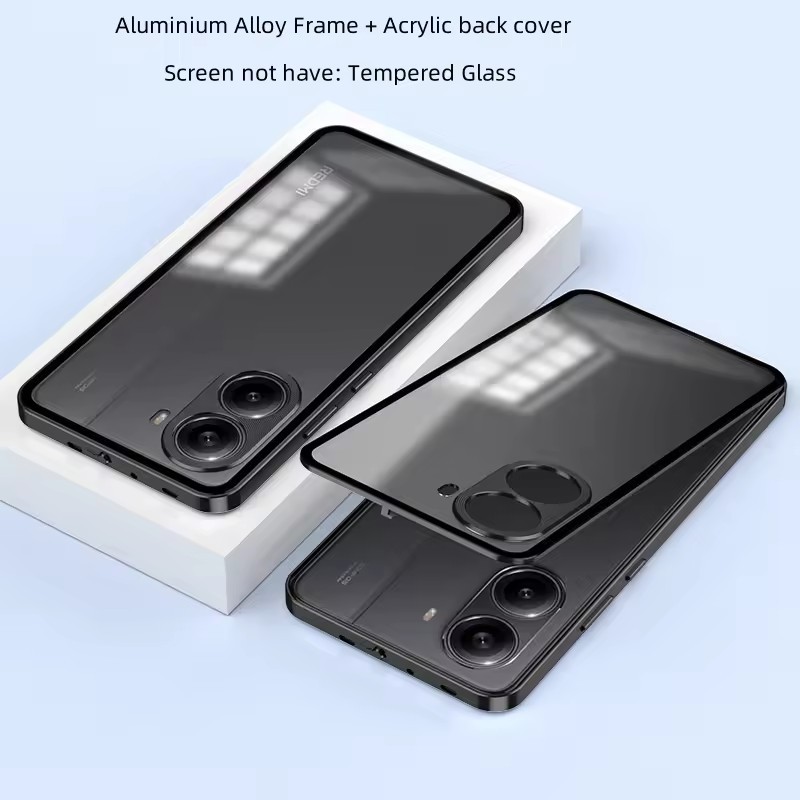 Aluminum Alloy Frame Bumper Shockproof Case For xiao mi redmi turbo 3 4 ...