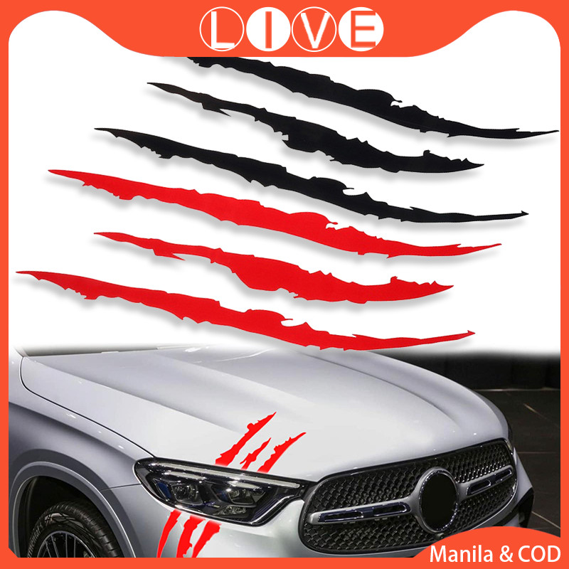 40X12cm Monsters Scratch Claw Marks Car Body Window Headlight Decals ...