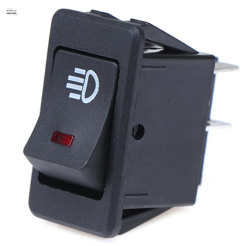 GoGo 12V 35A Universal Car Red LED Fog Light Rocker Switch Dash ...