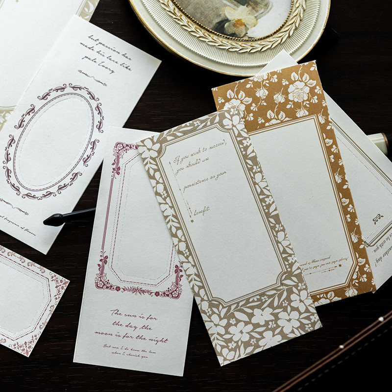 Journal Go 14pcs Organ Flower Paper Vintage Border Foldable Material ...