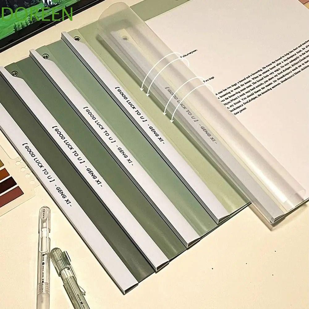 DOREEN A4 Draw Rod Folder, Gradient Morandi Color Waterproof Pull Rod ...