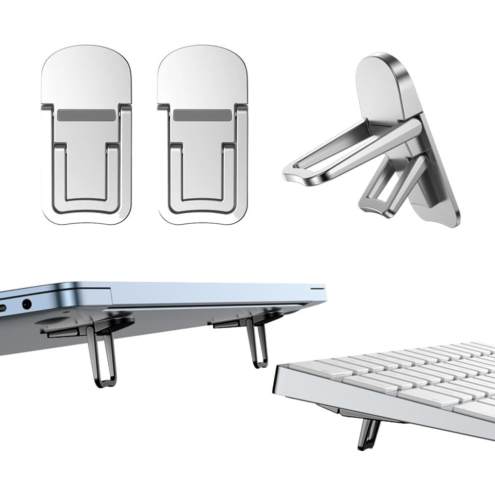 2PCS Mini Foldable Laptop Stand Computer Keyboard Holder Self-Adhesive ...