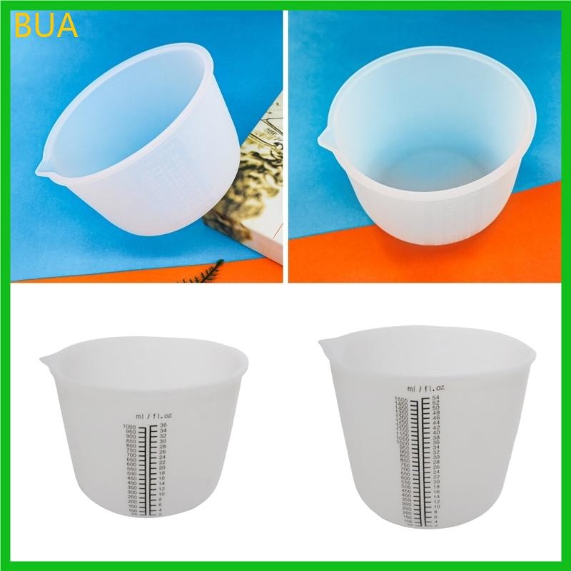 BUA Silicone Measuring Cup for Accurate Liquid Measurement Clear Scale ...