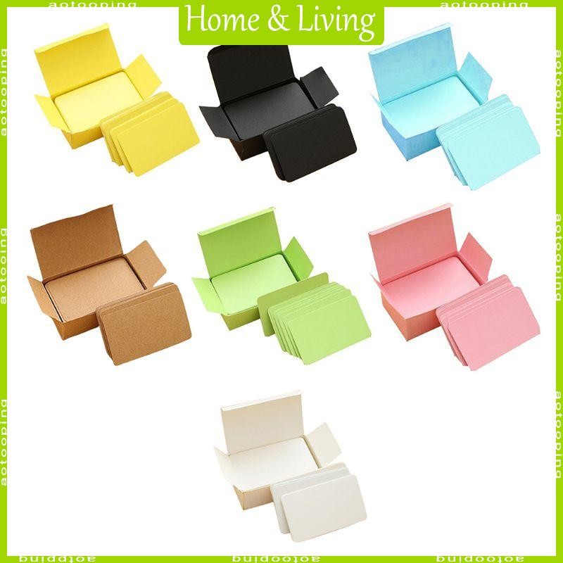 AOTOO 100x Blank Paper Card Word Message Graffiti Card DIY Card ...