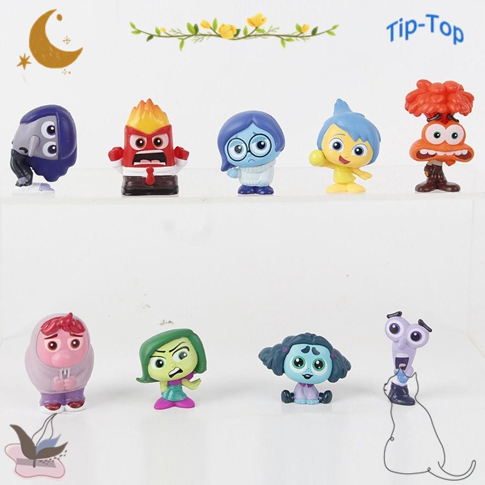 TIP-TOP 9 Pcs/Set Inside Out 2 Action Figure Toy, 1-2inch PVC Sadness ...