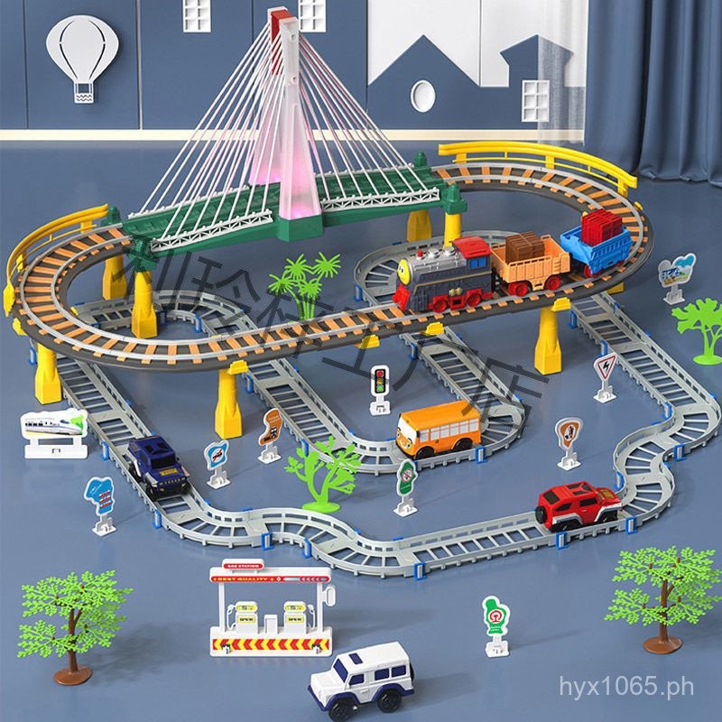 Electric Train Toy Car Roller Coaster Boys Electric Children's Track ...