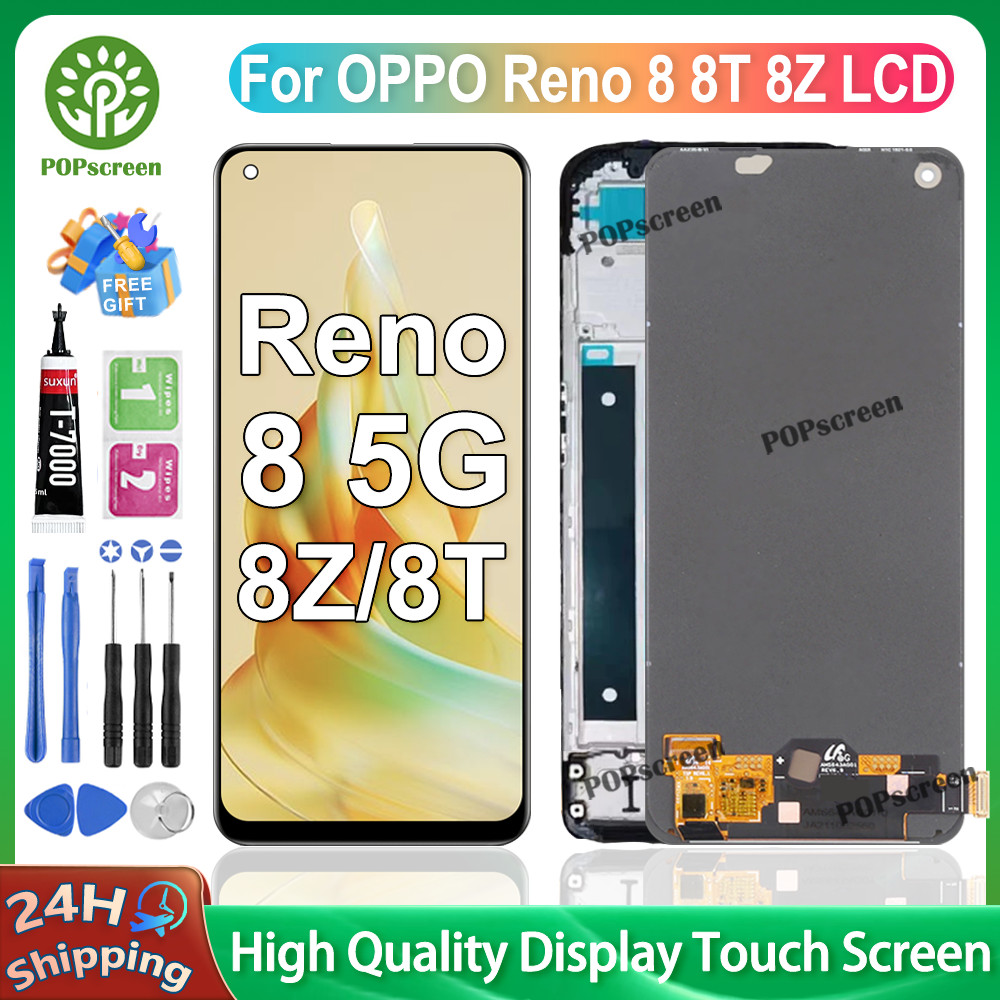 For OPPO Reno 8 4G 5G / 8T 4G / 8Z 5G LCD Display CPH2457 CPH2359 CPH2481 Digitizer Touch Screen ...