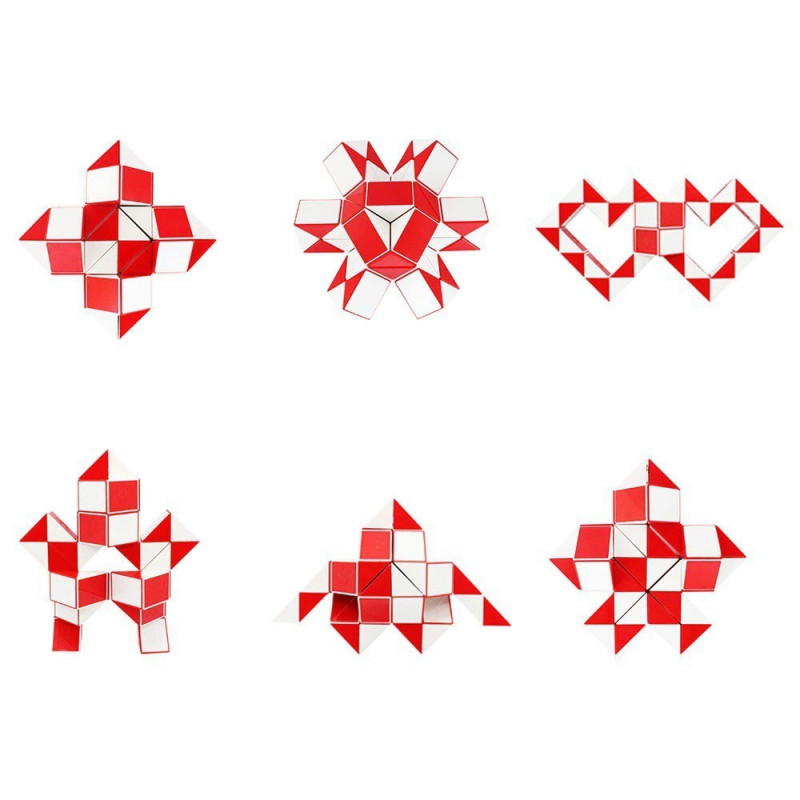 QiYi Magic Snake 24/36/48/60/72 Blocks Variety Magic Ruler Cube Puzzle ...