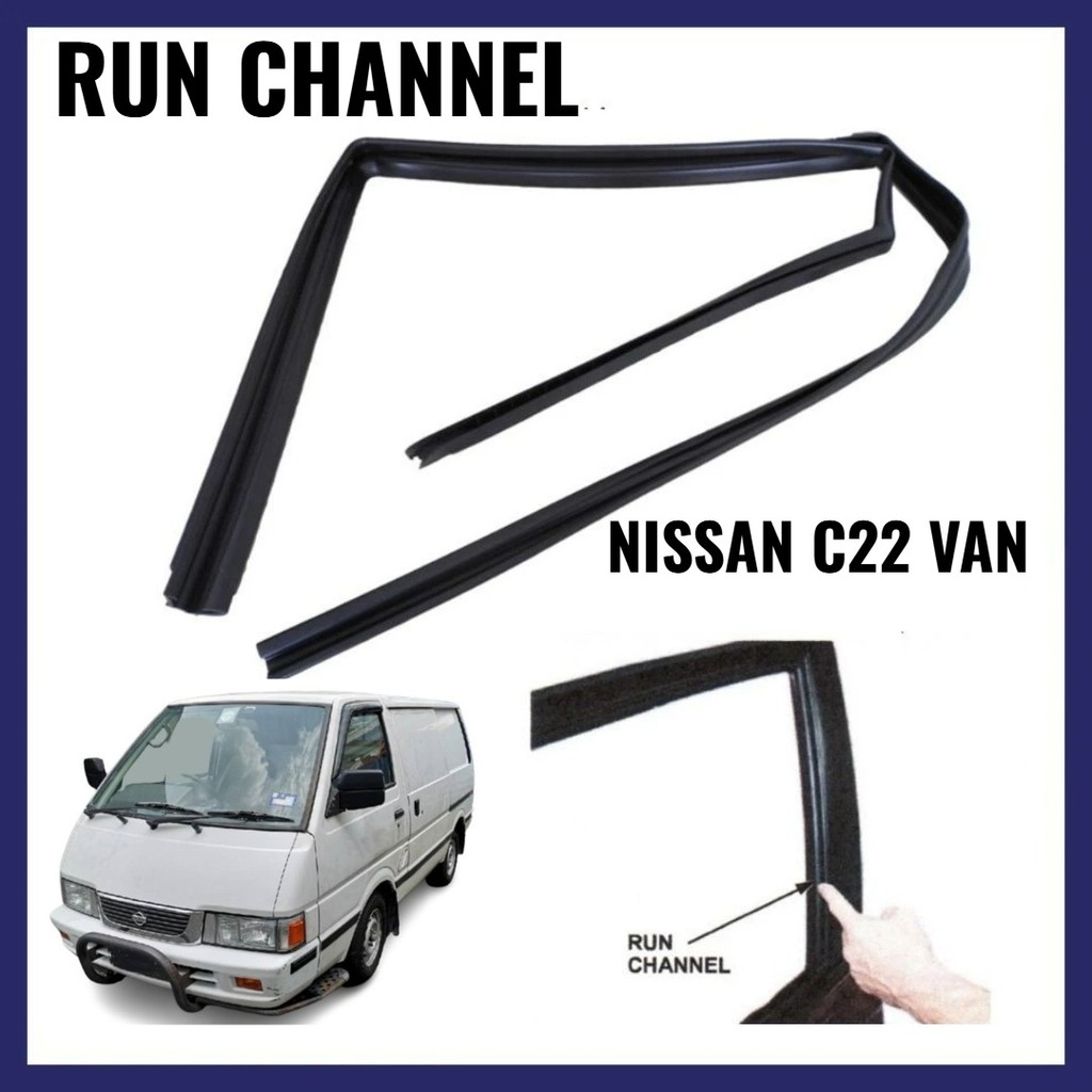 Nissan Vanette C22 Van Side Door Glass Window Run Channel Pintu Cermin ...