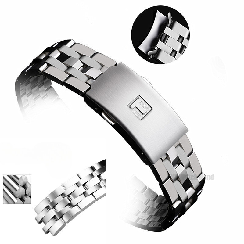 19mm 20mm Solid Stainless Steel Strap PRC200 Steel Straps T461/T014/T17 ...