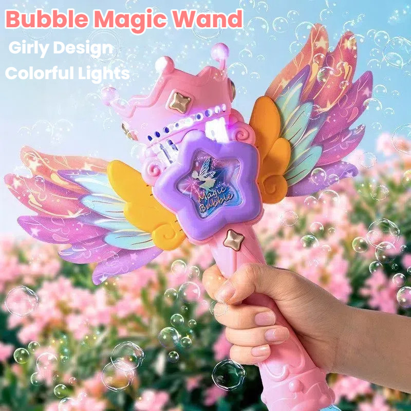 Children Bubble Wand Fully Automatic Glowing Bubble Machine Summer ...