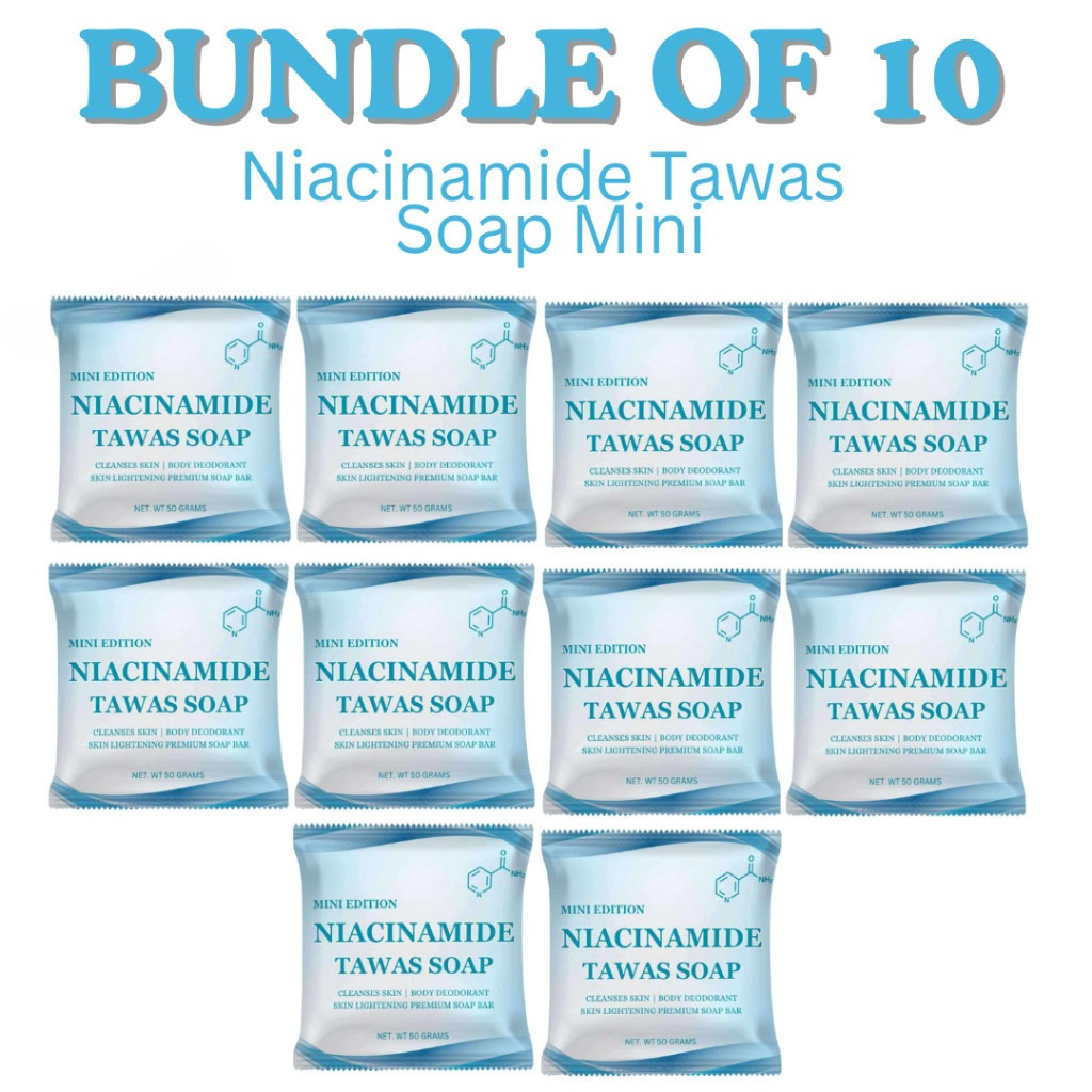 NIACINAMIDE TAWAS SOAP Cleanses Skin Body Deodorant Skin Lightening 50g ...